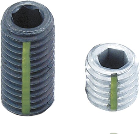 Norelem Gewindestifte mit Innensechskant und Kegelkuppe DIN EN ISO 4026, mit Gewindesicherung ...
