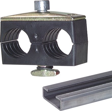 Hydac Double pipe clips, DIN 3015 T3 - Landefeld - Pneumatics ...