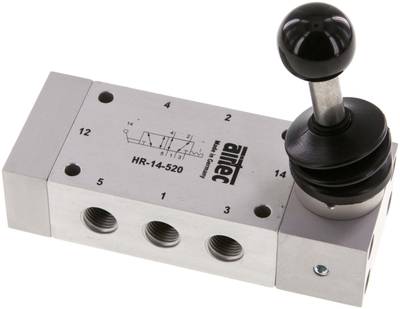 Airtec 5/2-way hand lever valves, Series HF / HR - Landefeld ...