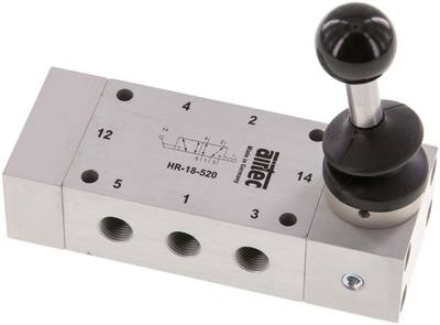 Airtec 5/2-way hand lever valves, Series HF / HR - Landefeld ...