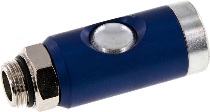 Safety push-button coupling sockets with male thread, NW 7,2 ...