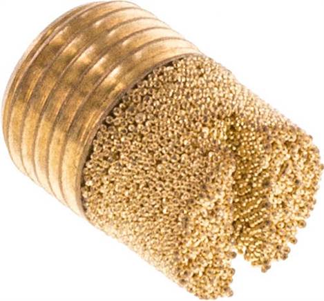 Geluidsdemper van sinterbrons met buitenschroefdraad, cilindervormig ...