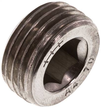 Closing plugs with inner hexagon, without collar, up to 40 bar ...