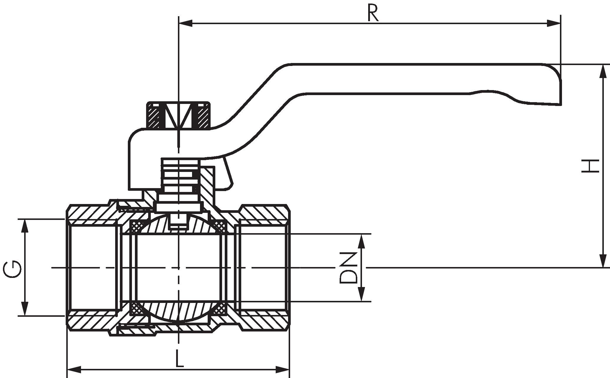 Ball valves, 2-piece, full bore, PN 25 (Eco-Line) - Landefeld ...