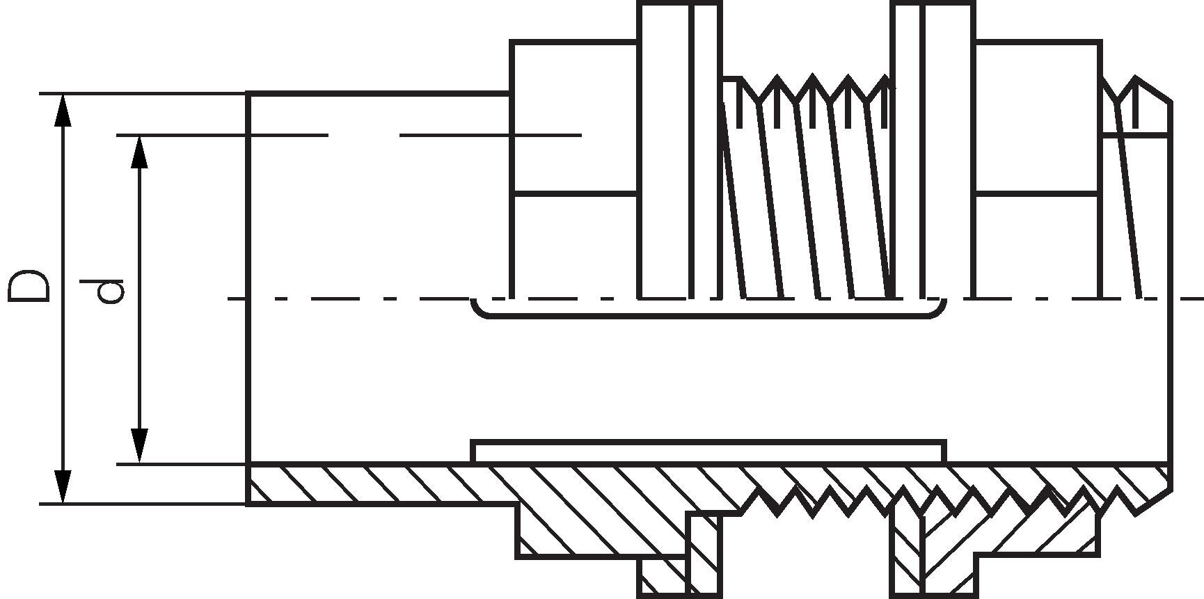 Raccords passe-cloison avec manchon collé / embout collé, PVC-U, PN 10 ...